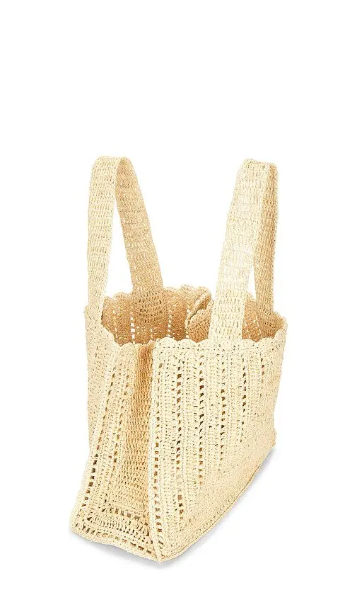 BTB LOS ANGELES Beth Raffia Tote Bag