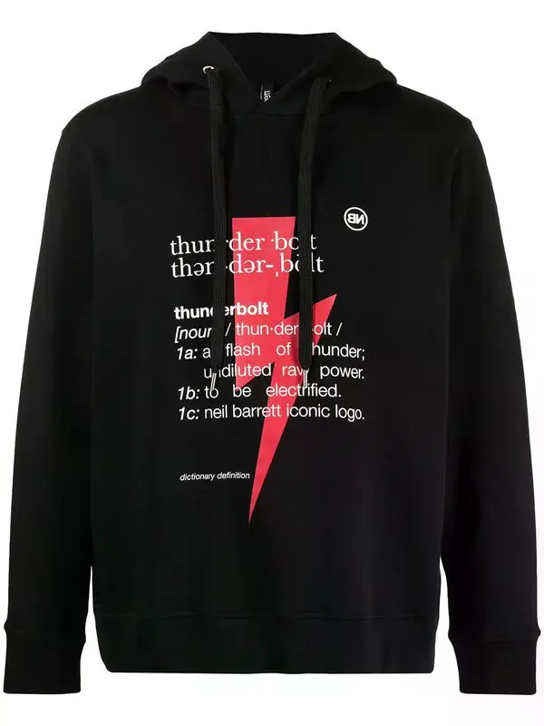 Neil Barrett Thunderbolt-print Hoodie