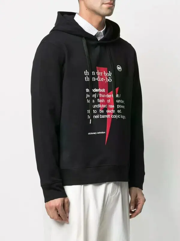 Neil Barrett Thunderbolt-print Hoodie