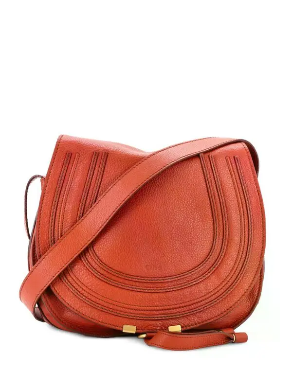 Chloé Marcie Saddle Bag Leather Medium - Brown