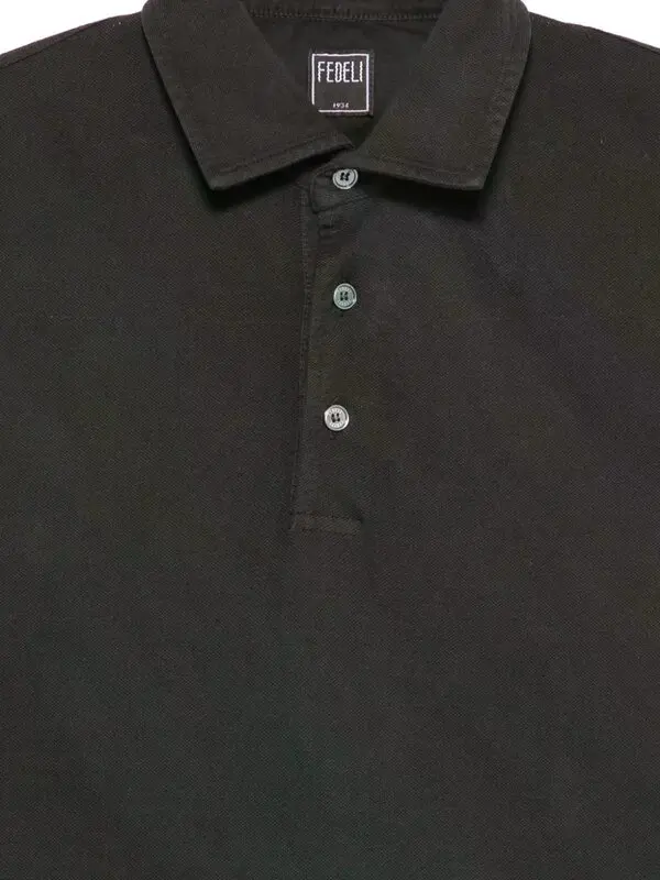 Fedeli Polo North Piqué-textured Polo Shirt