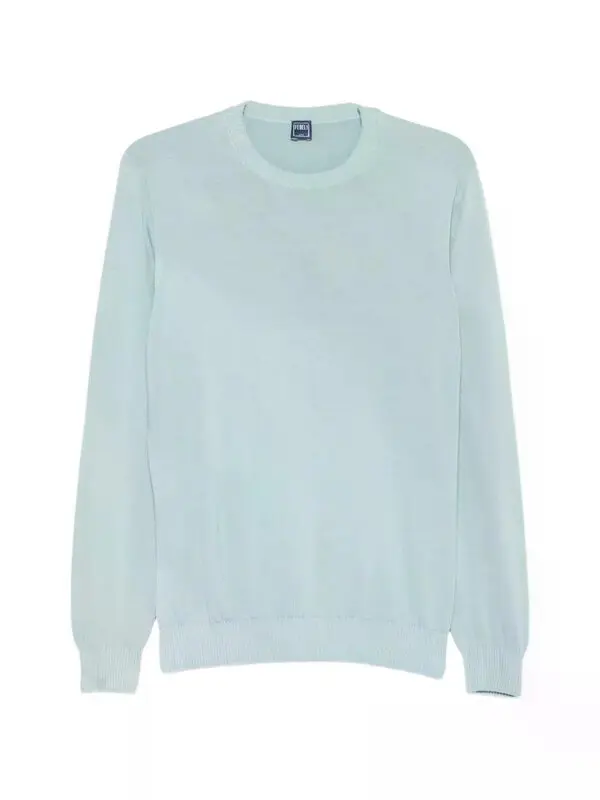 Fedeli Fine-knit Sweater - Blue