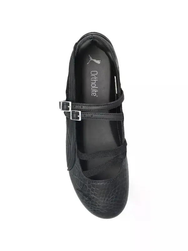 PUMA Speedcat Croc-effect Ballet Flats - Black