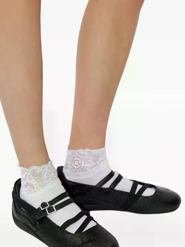PUMA Speedcat Croc-effect Ballet Flats - Black