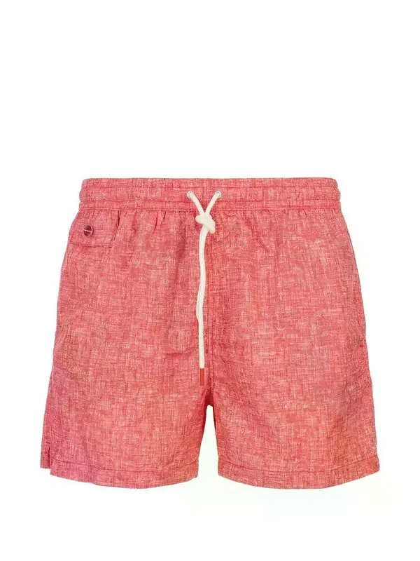 Kiton Drawstring Swim Shorts - Red