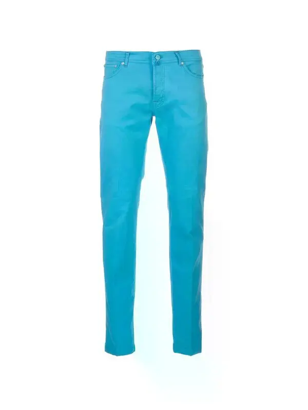 Kiton Slim-cut Trousers - Blue