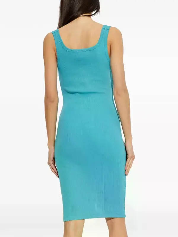 Versace Buckle Strap Bodycon Dress - Blue