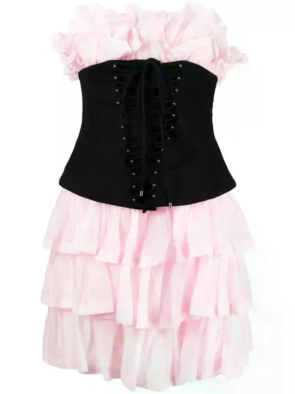 Philosophy Di Lorenzo Serafini Corset Ruffle Dress