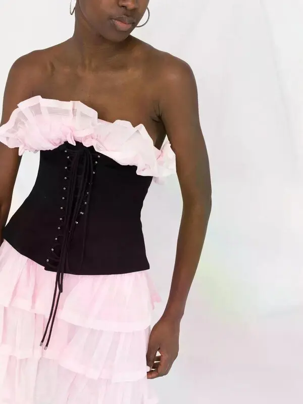 Philosophy Di Lorenzo Serafini Corset Ruffle Dress