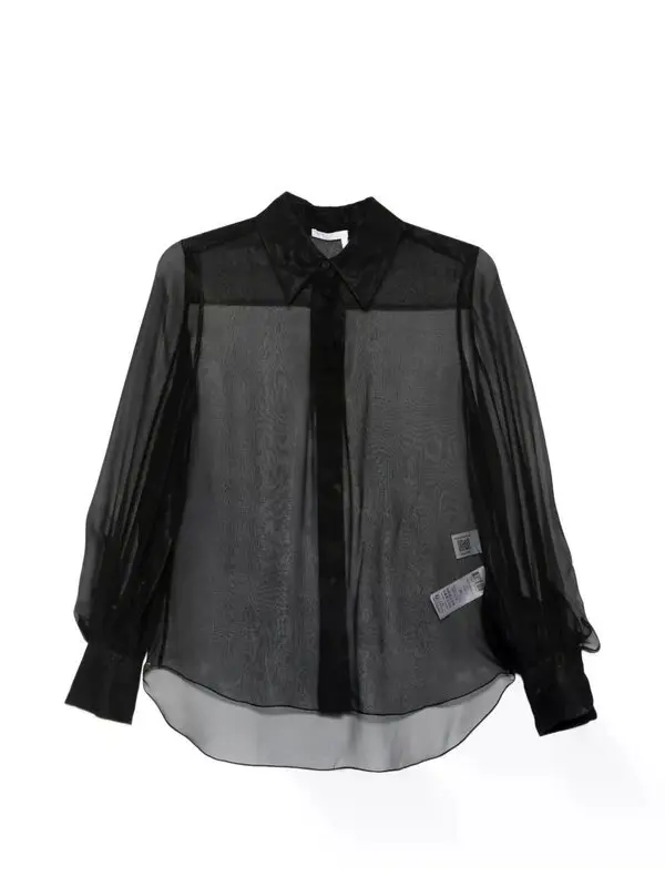Chloé Sheer Puff-sleeve Blouse