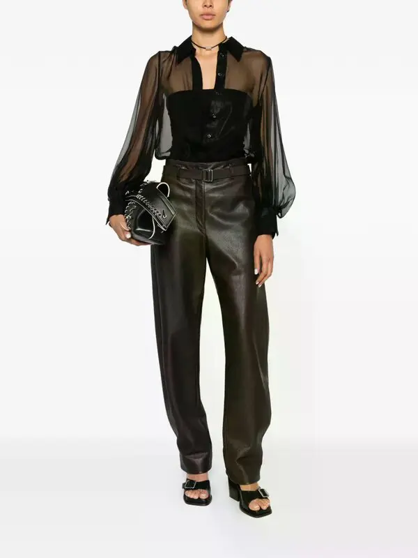 Chloé Sheer Puff-sleeve Blouse