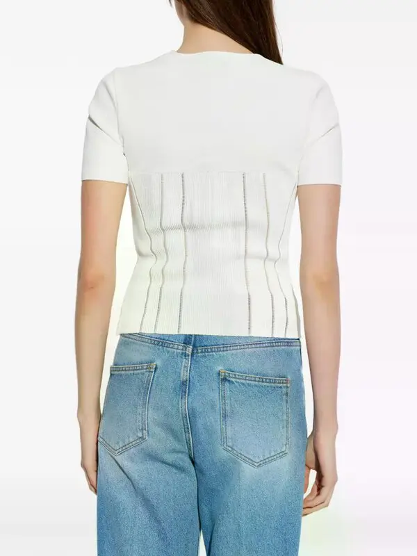 Alexander McQueen Ribbed Open-knit T-shirt