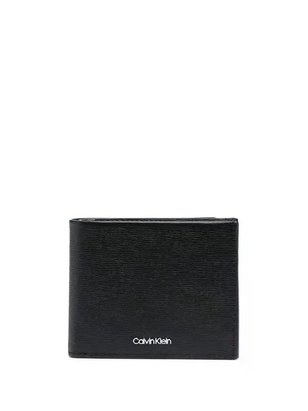 Calvin Klein Logo Stamp Bi-fold Leather Wallet