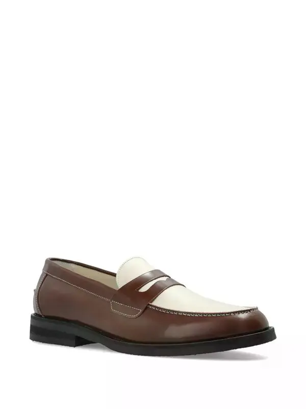 DUKE + DEXTER Wilde Leather Loafers - Brown
