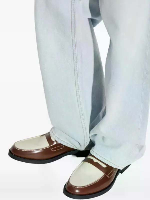 DUKE + DEXTER Wilde Leather Loafers - Brown