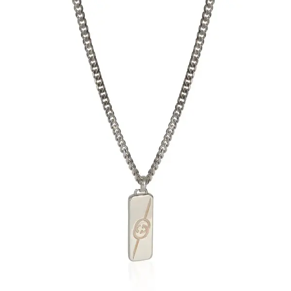 Gucci Sterling Silver Tag Pendant