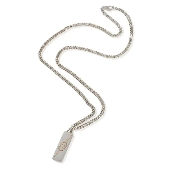 Gucci Sterling Silver Tag Pendant