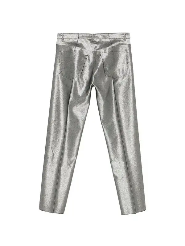 SAPIO Metallic-finish Pressed-crease Trousers