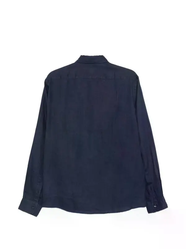 BOSS Embroidered-logo Linen Shirt