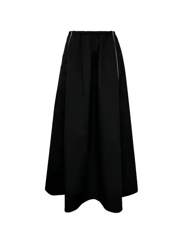 MSGM Elasticated A-line Midi Skirt - Black