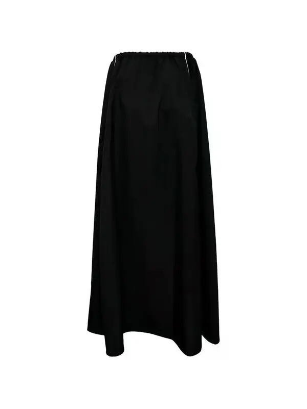 MSGM Elasticated A-line Midi Skirt - Black