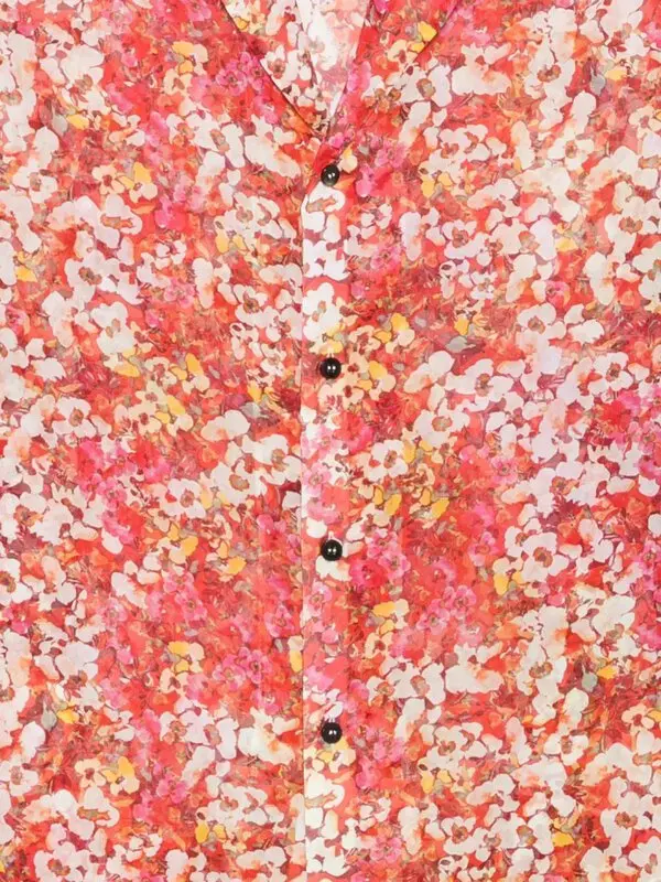 SAPIO Floral-print Chiffon Shirt - Red