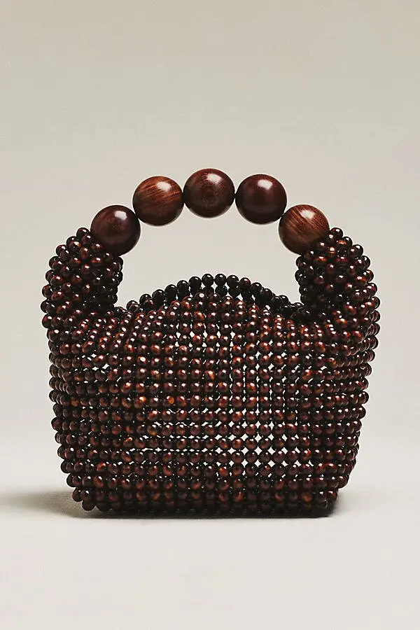 Dolce Vita Clover Wood Beaded Satchel