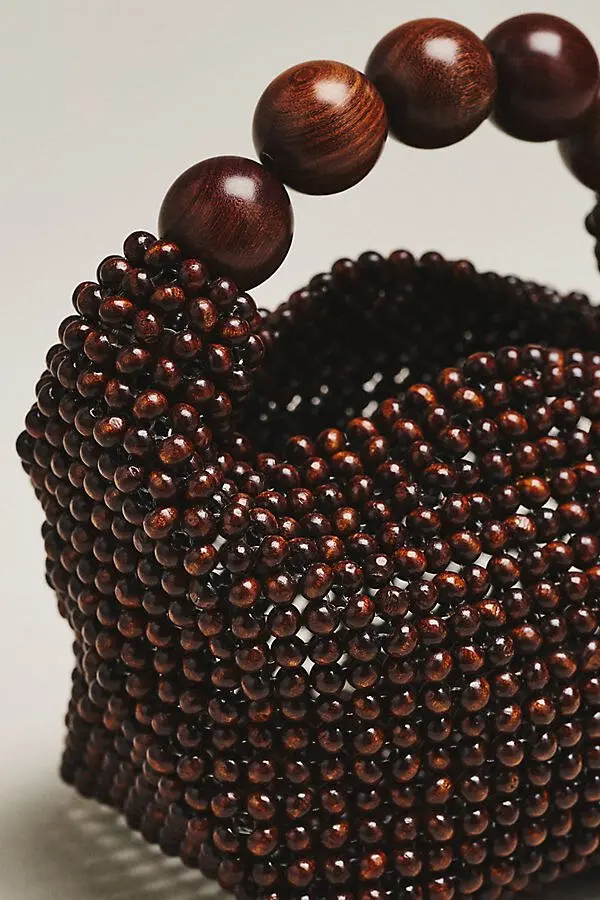 Dolce Vita Clover Wood Beaded Satchel