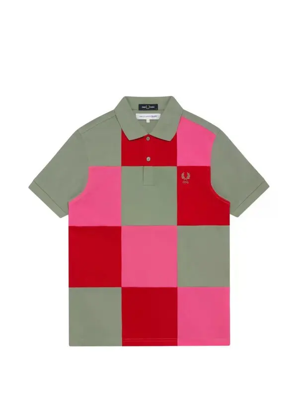 Comme Des Garçons X Fred Perry Logo-embroidered Polo Shirt - Green