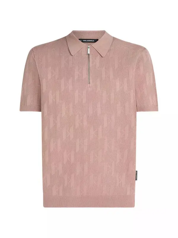Karl Lagerfeld Monogram-pattern Polo Shirt