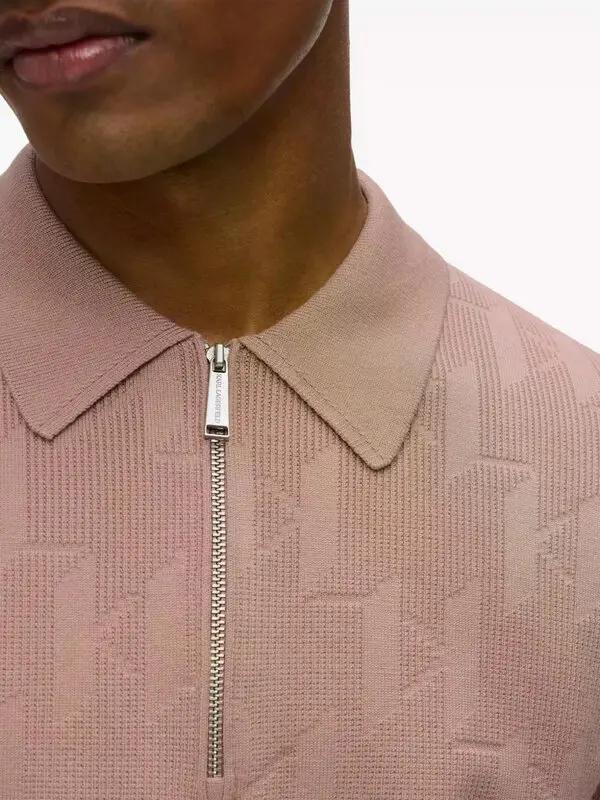 Karl Lagerfeld Monogram-pattern Polo Shirt