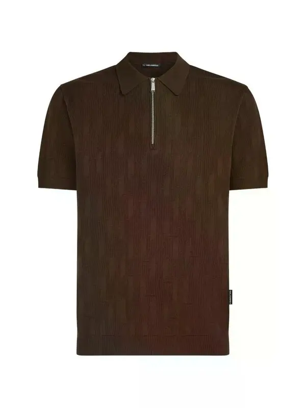 Karl Lagerfeld Monogram-pattern Polo Shirt