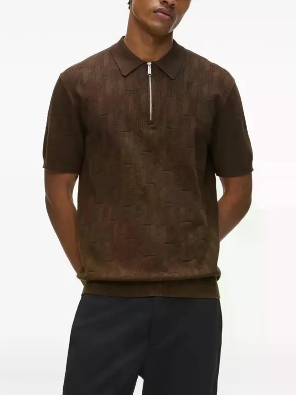 Karl Lagerfeld Monogram-pattern Polo Shirt