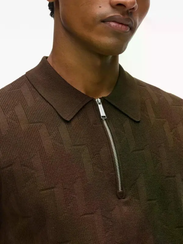 Karl Lagerfeld Monogram-pattern Polo Shirt