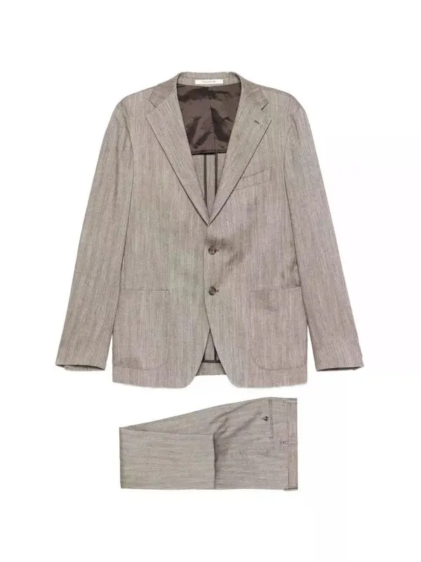 Tagliatore Long-sleeves Suit - Brown