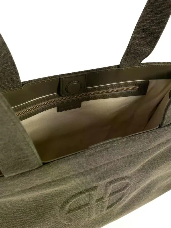 ANINE BING Embossed Logo Tote Bag - Green