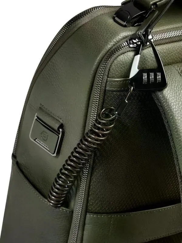 PIQUADRO Grained Leather Backpack