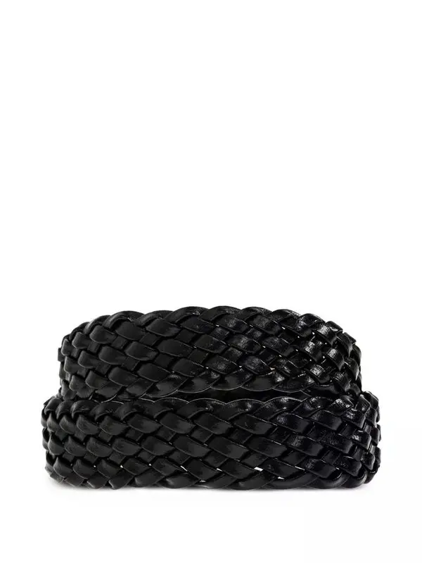 Jacquemus Calisson Braided Leather Belt - Black
