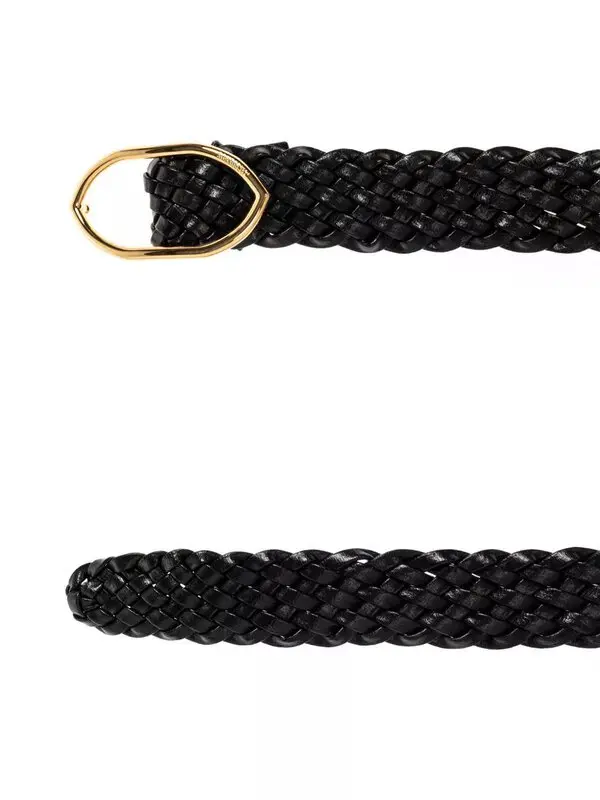 Jacquemus Calisson Braided Leather Belt - Black