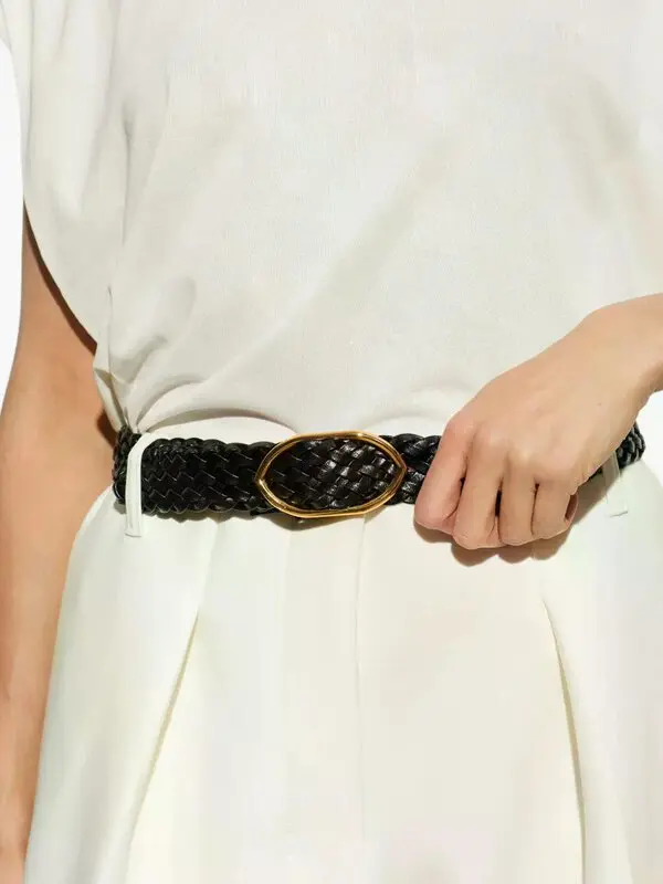 Jacquemus Calisson Braided Leather Belt - Black