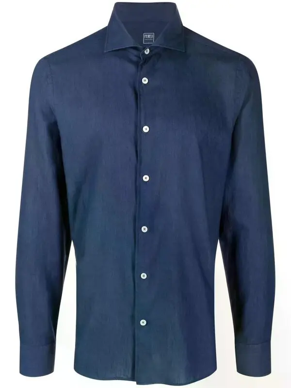 Fedeli Poplin Long-sleeve Shirt