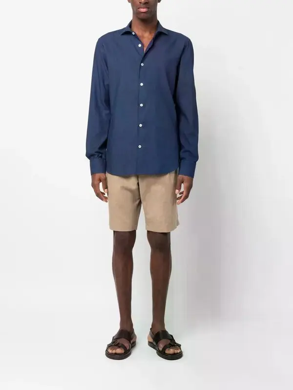 Fedeli Poplin Long-sleeve Shirt