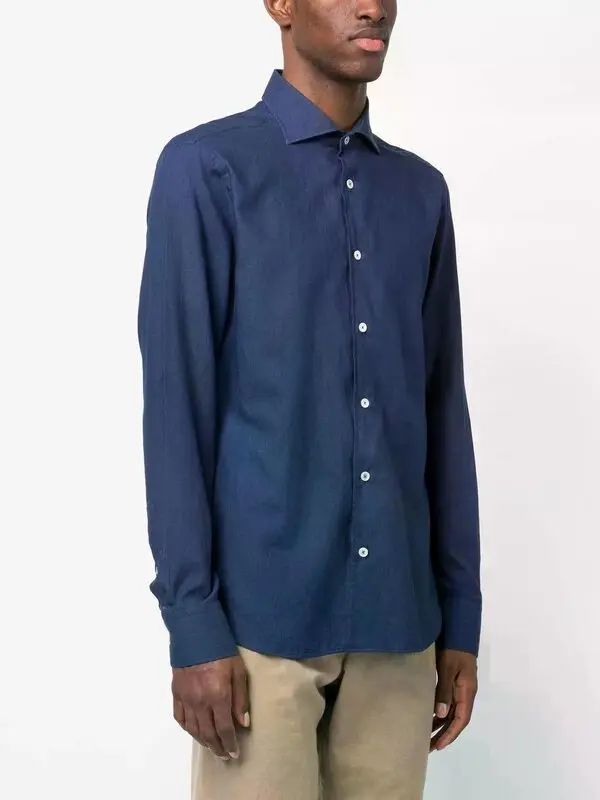 Fedeli Poplin Long-sleeve Shirt
