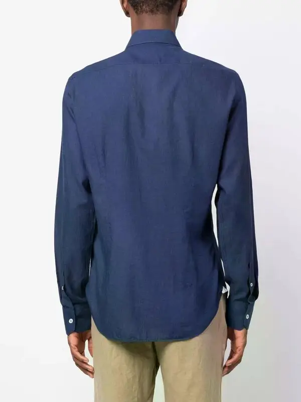 Fedeli Poplin Long-sleeve Shirt