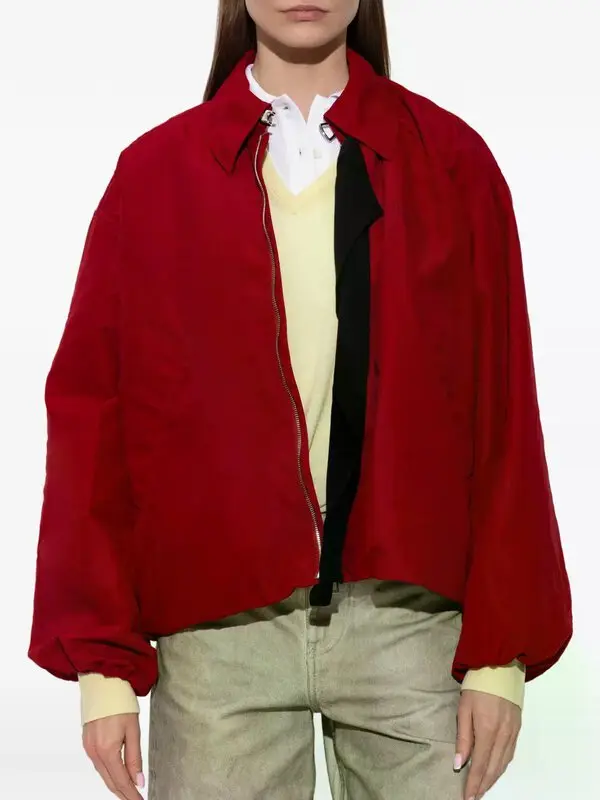 Loewe Draped Embroidered Logo Zip-up Jacket
