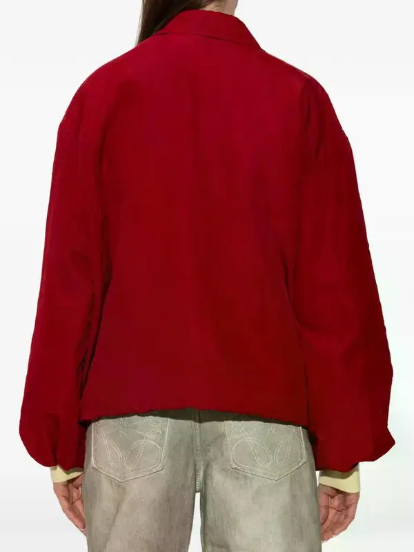 Loewe Draped Embroidered Logo Zip-up Jacket