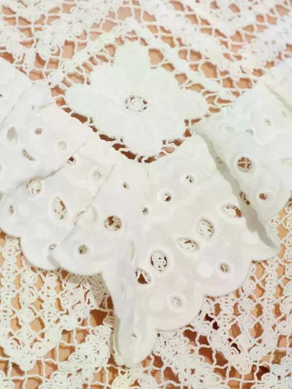 SELF-PORTRAIT Guipure-lace Ruffled Top