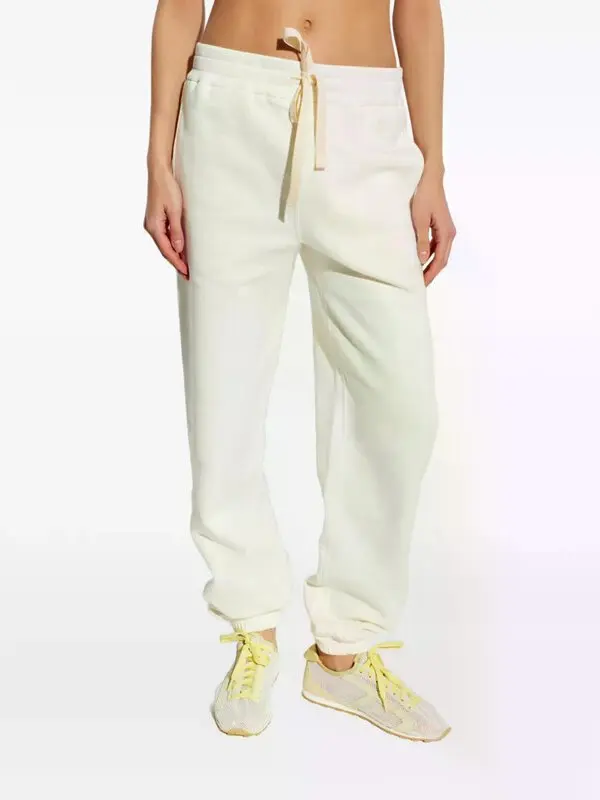 JIL SANDER Drawstring Detail Cotton Track Pants - Neutrals