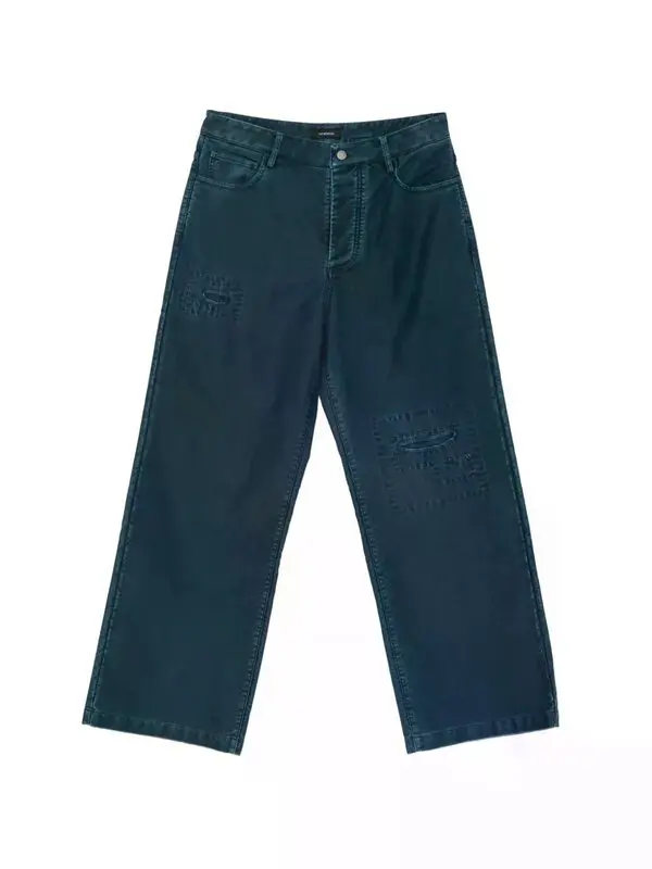 SEWMOD Patch-detail Garment-dyed Jeans