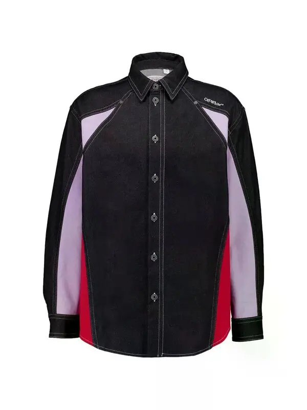 Off-White Colour-block Denim Shirt